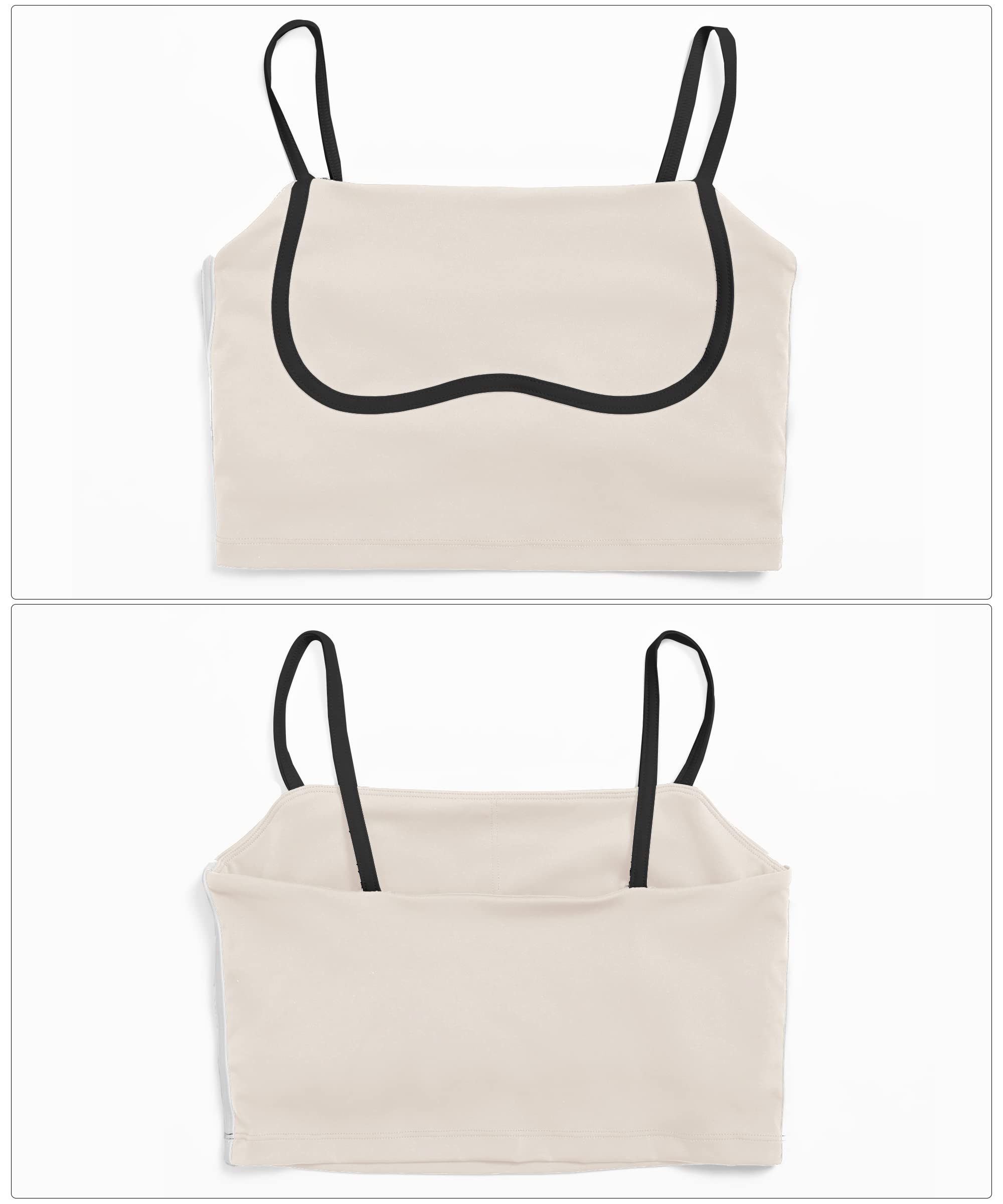 Women Yoga Tank Tops Padded Sports Bra Workout Fitness Running Crop Medium Support Seamless Bra Lightweight Pullover Bras Black M