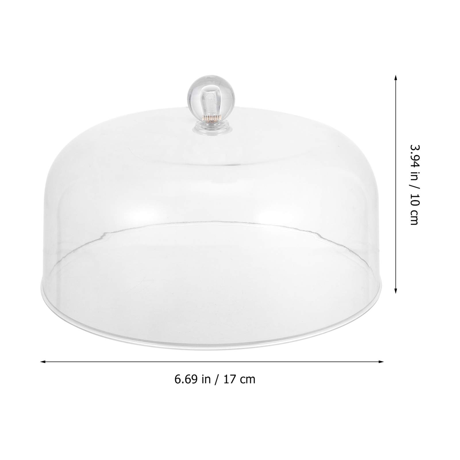 Yardwe Round cake display cover Clear Cake Dome Plate Cover Cake Display Stand Food Plate Lid Cover Cake Serving Platter Cheese Dish Holder food protector cover Cover cake dome cover
