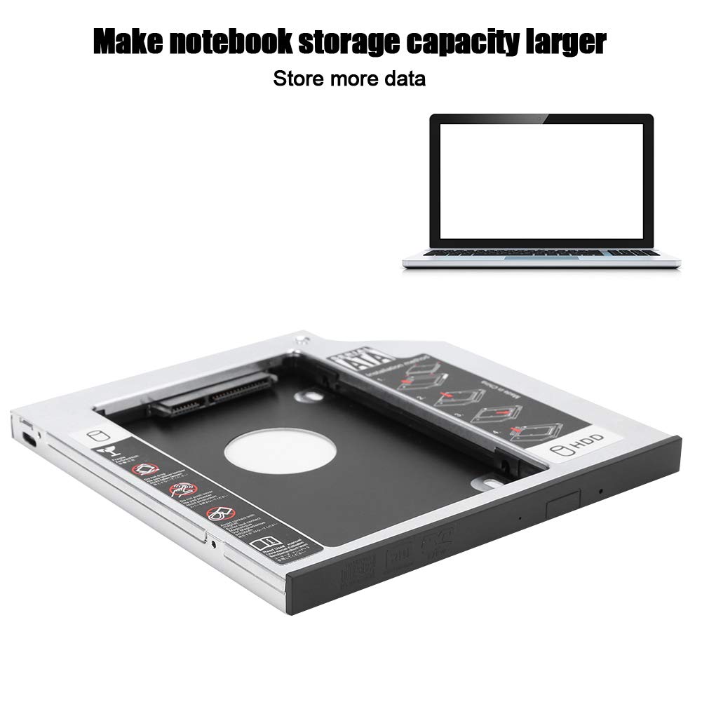 State Drive Bracket, Aluminum Alloy Lightweight Computer Accessory Thickened for 9.5 MM SSD
