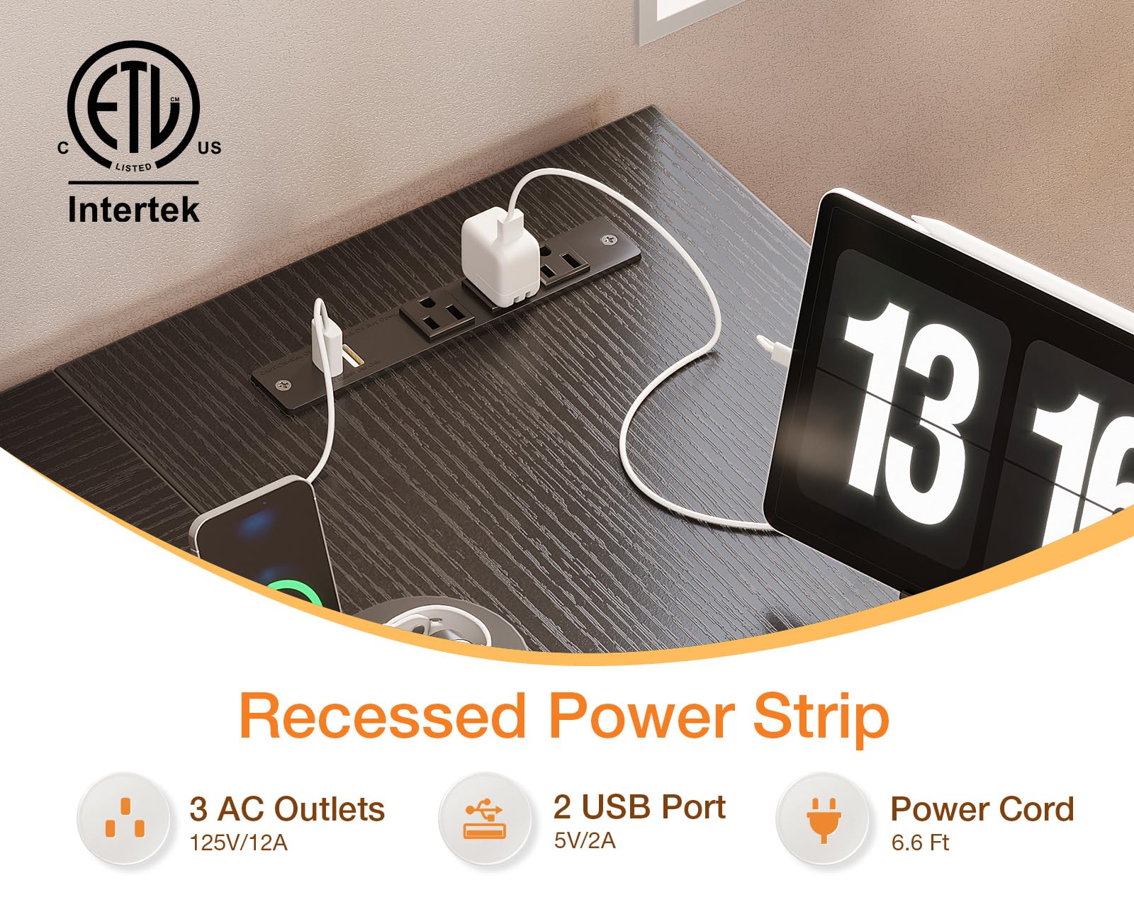 ODK 59" L Shaped Desk with Power Outlet and USB Charging Ports, Reversible L Shaped Computer Desk with Storage Shelves, Home Office Desk, Gaming Desk, Corner Desk, Black