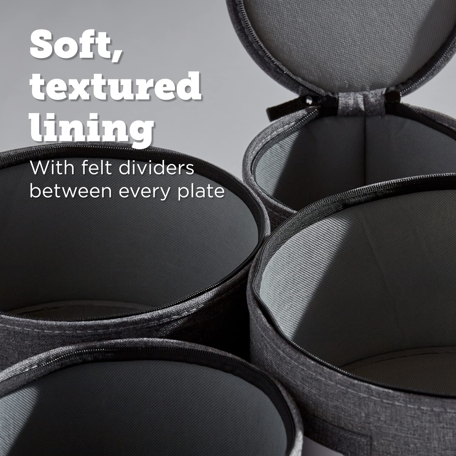 StorageLAB China Storage Containers, Containers for Organizing, Hard Shell Case, Felt Plate Dividers, Moving Supplies, Storage Box, Wine, Dishes, Glasses Storage, Charger Plates Storage Containers