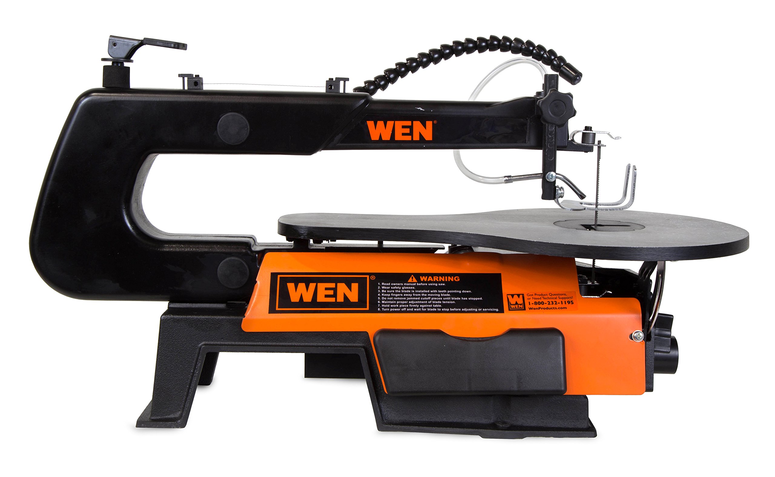 WEN 16-Inch Two-Direction Variable Speed Scroll Saw Bundle with Foot Pedal Switch