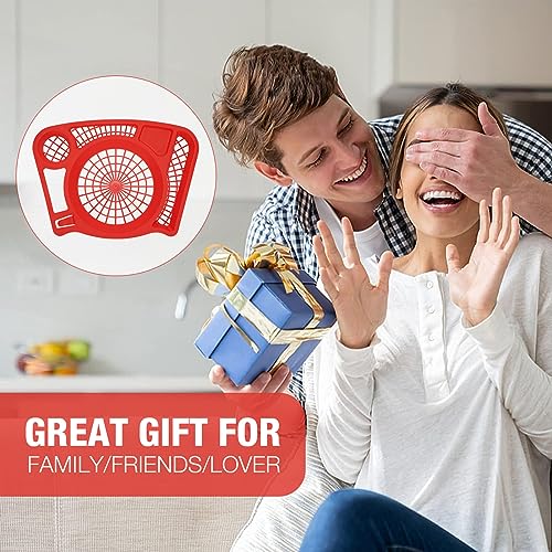 STBoo Paper Plate Holders Reusable - Plastic Plates Holder Heavy Duty | Picnic Tray Reusable Set Dishwasher Safe | Paper Plate Dispenser for 4th of July, BBQ's, Parties,Camping (4 Set-Red)