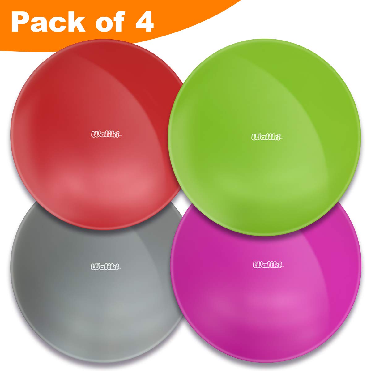 WALIKI Toys Children's Wobbly Cushion, Alternative Classroom Seating | Inflatable Core Disc Seats for School (Pump Included, 12β/30CM) (Pack of 4)
