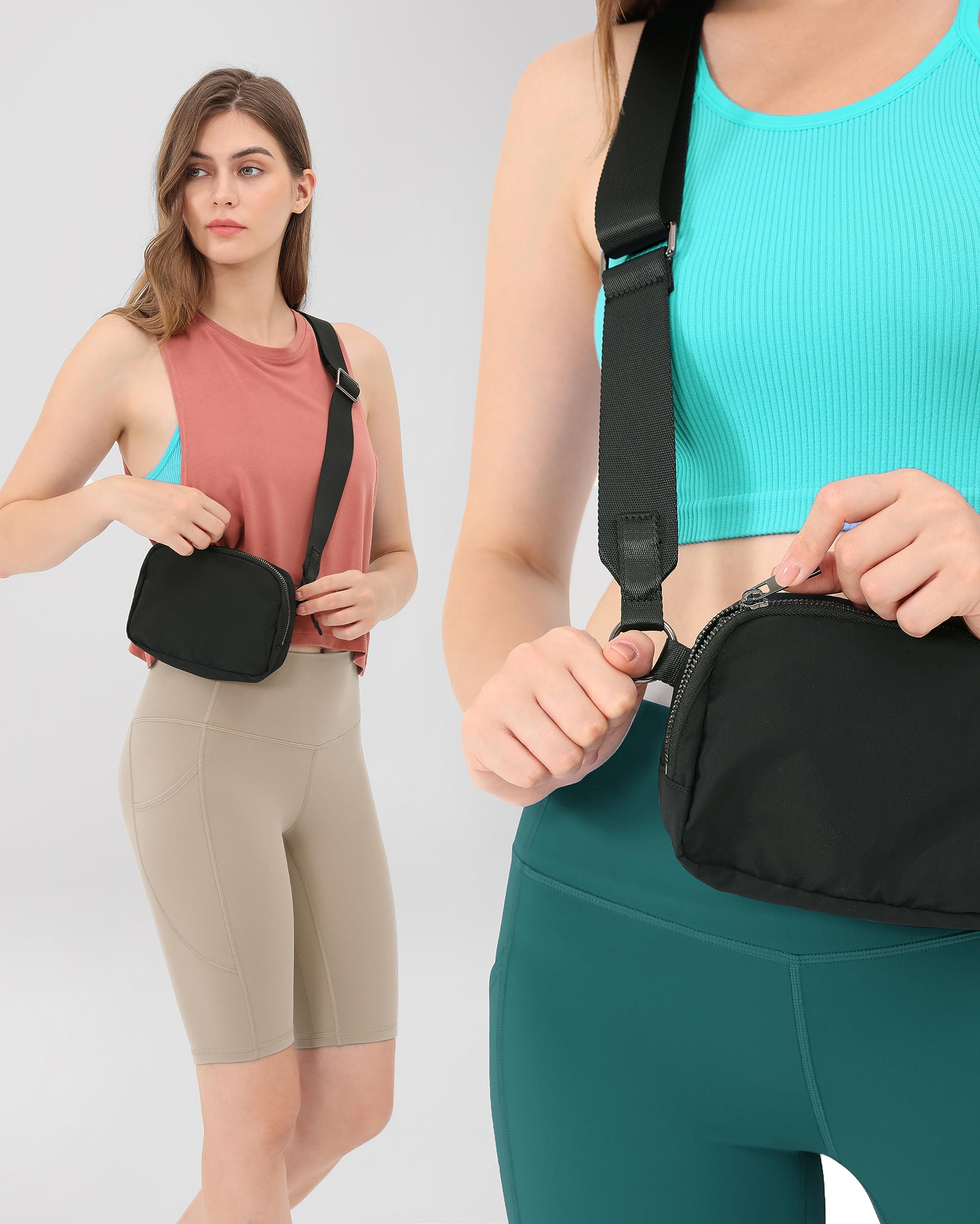 ODODOS Crossbody Bag with Adjustable Strap Small Shoulder Pouch for Workout Running Traveling Hiking, Wine