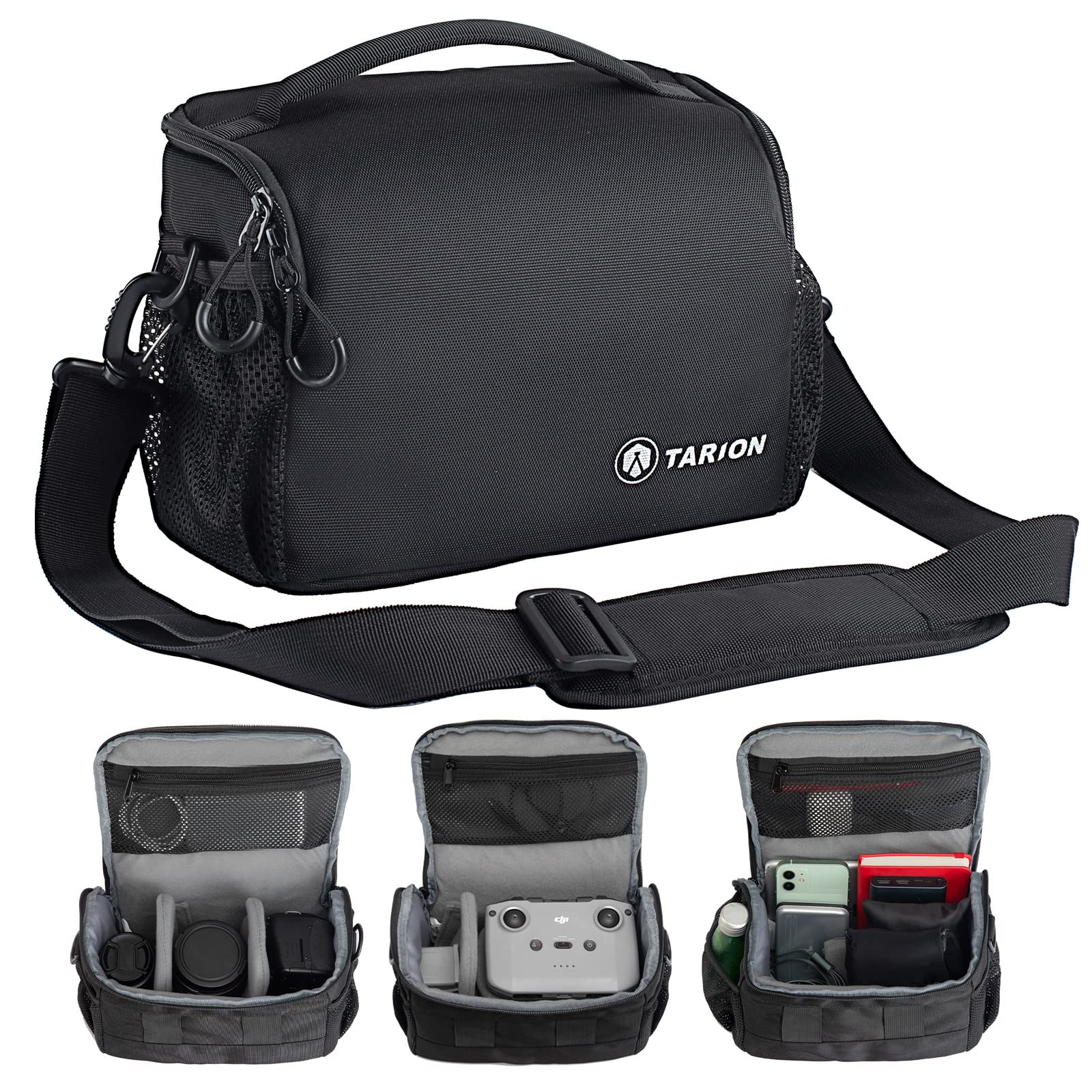 TARION Camera Bag Case DSLR Messenger Bag Small Camera Bag DSLR Shoulder Bag Camera Satchel Bag Gadget Bag Crossbody Sling Bag Case for SLR Mirrorless Compact Cameras Street Photography TSB-S