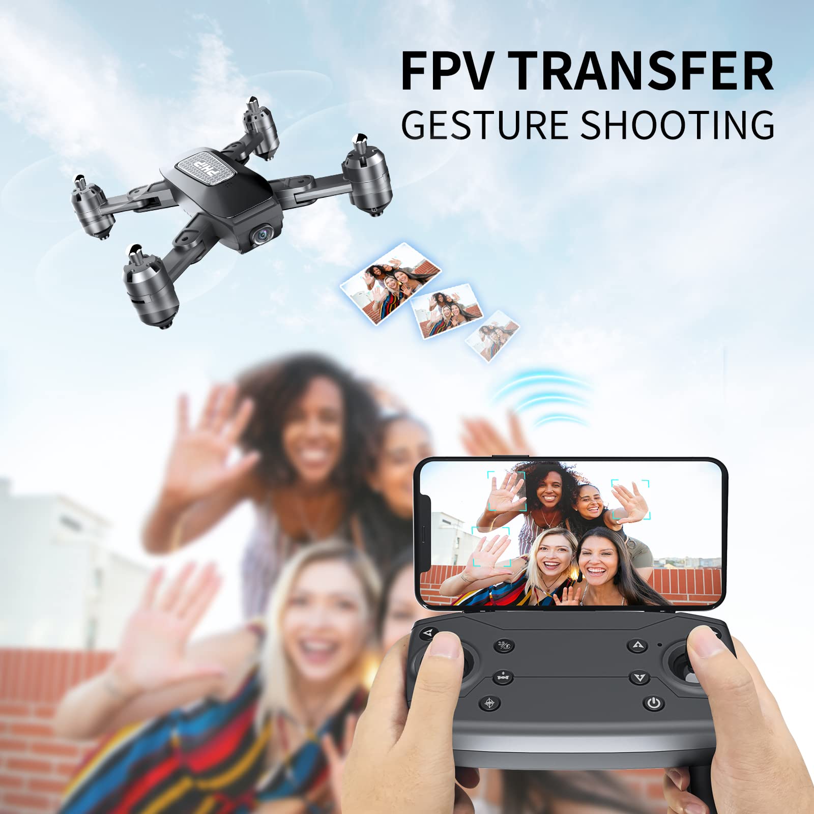 Oike Camera Drones for Adults and Kids,1080P FPV Video Drone with Carrying Case, Drone with Camera for Adults Beginners, Foldable RC Quadcopter, Super Stable, Very Easy Fly