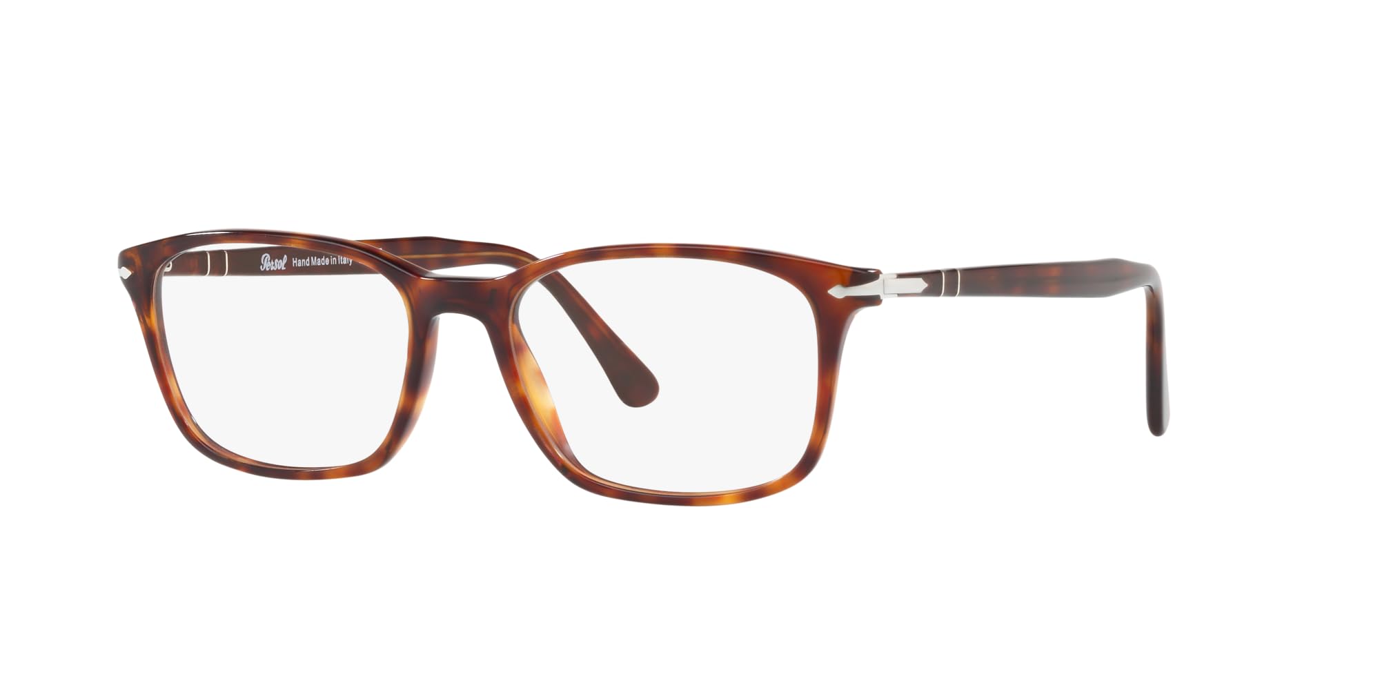 Persol PO3189V Rectangular Prescription Eyewear Frames, Havana/Demo Lens, 53 mm