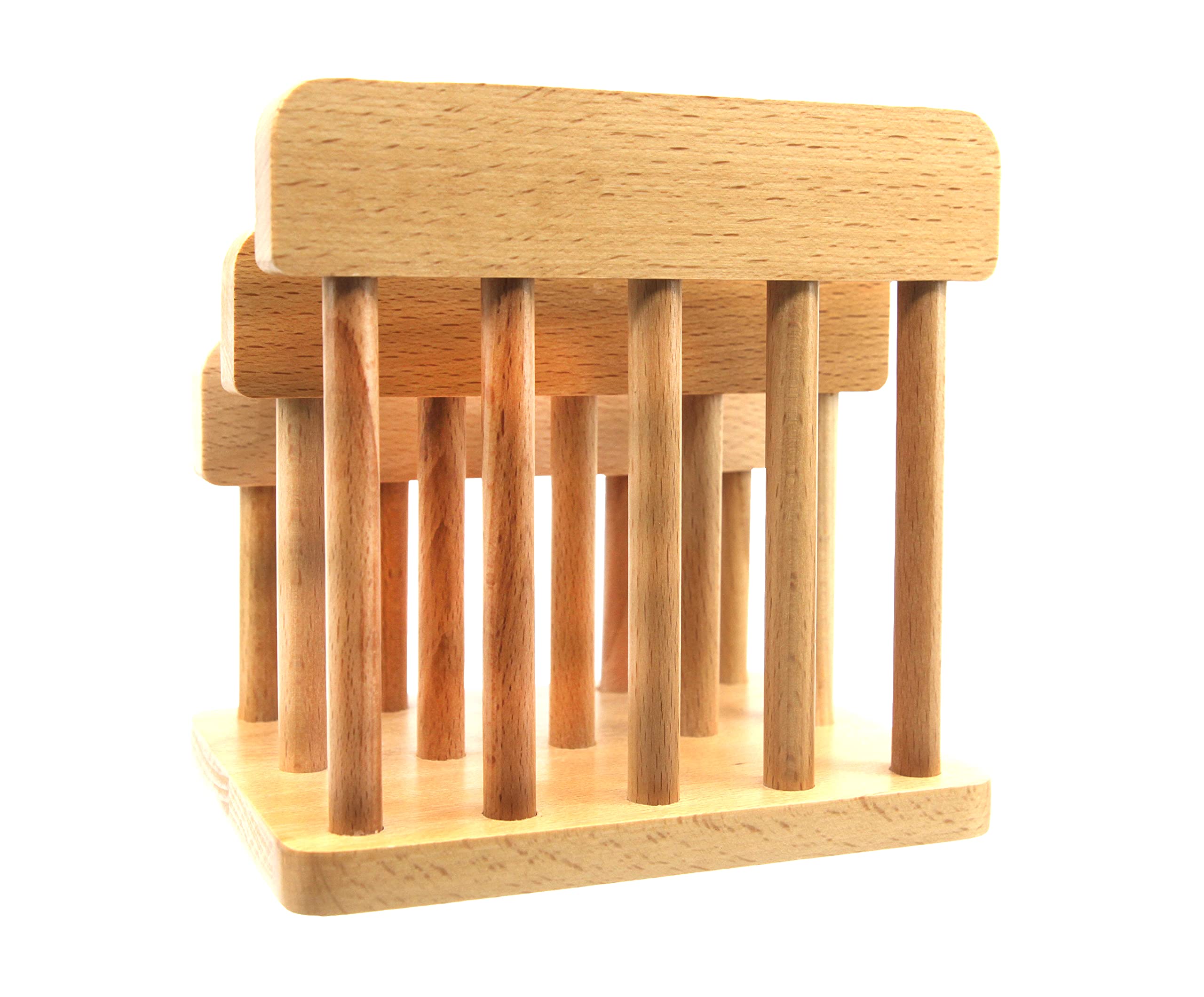 ZEESOON Beach Wooden Dual Cutting Board Rack Chopping Board Organizer Stand Holder Kitchen, Cutting Boards for Kitchen with Holder, Pantry Organization, Kitchen Cabinet Organizer