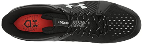 Under Armour Men's Leadoff Low Rubber Molded Baseball Cleat, (001) Black/Black/White, 7