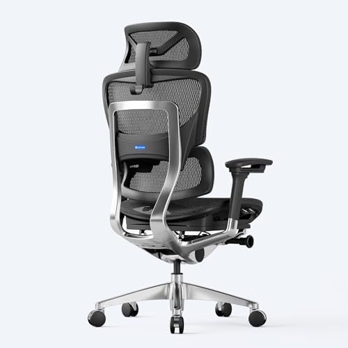 Odinlake Big & Tall Office Chair 500lbs, Heavy Duty Ergonomic Mesh Chair, High Back Swivel Computer Chair with Lumbar Support & 4D Arms,Adjustable Wide Seat Home Desk Chair with Headrest