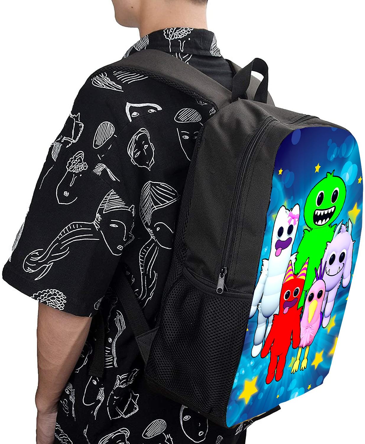Qijaioz Cartoon Backpack Horror Game Backpacks 16 Inch Lightweight Laptop Backpack Outdoor Travel Backpack