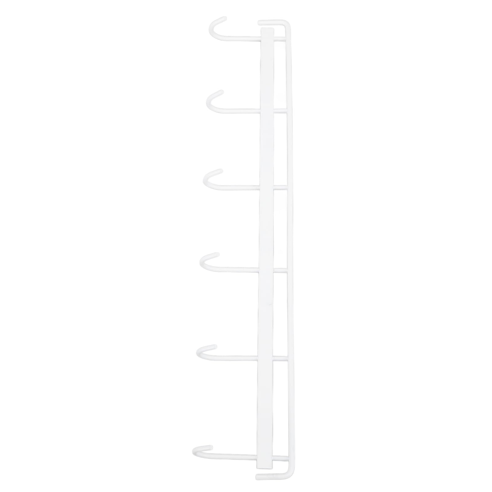 Okuyonic Wall Mounted Coat Rack, 304 Stainless Steel Simple Easy Installation Decorative 2pcs Rust Proof Coat Rack for Bedroom for Bathroom (6 Hooks 2 White)