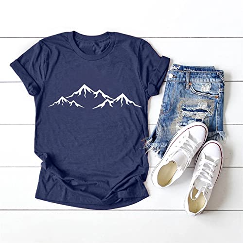 Women's Vintage Pattern Vest Summer Casual Loose O Neck Vest Vacation Classic Slim Shirt Halter Top Dark Blue