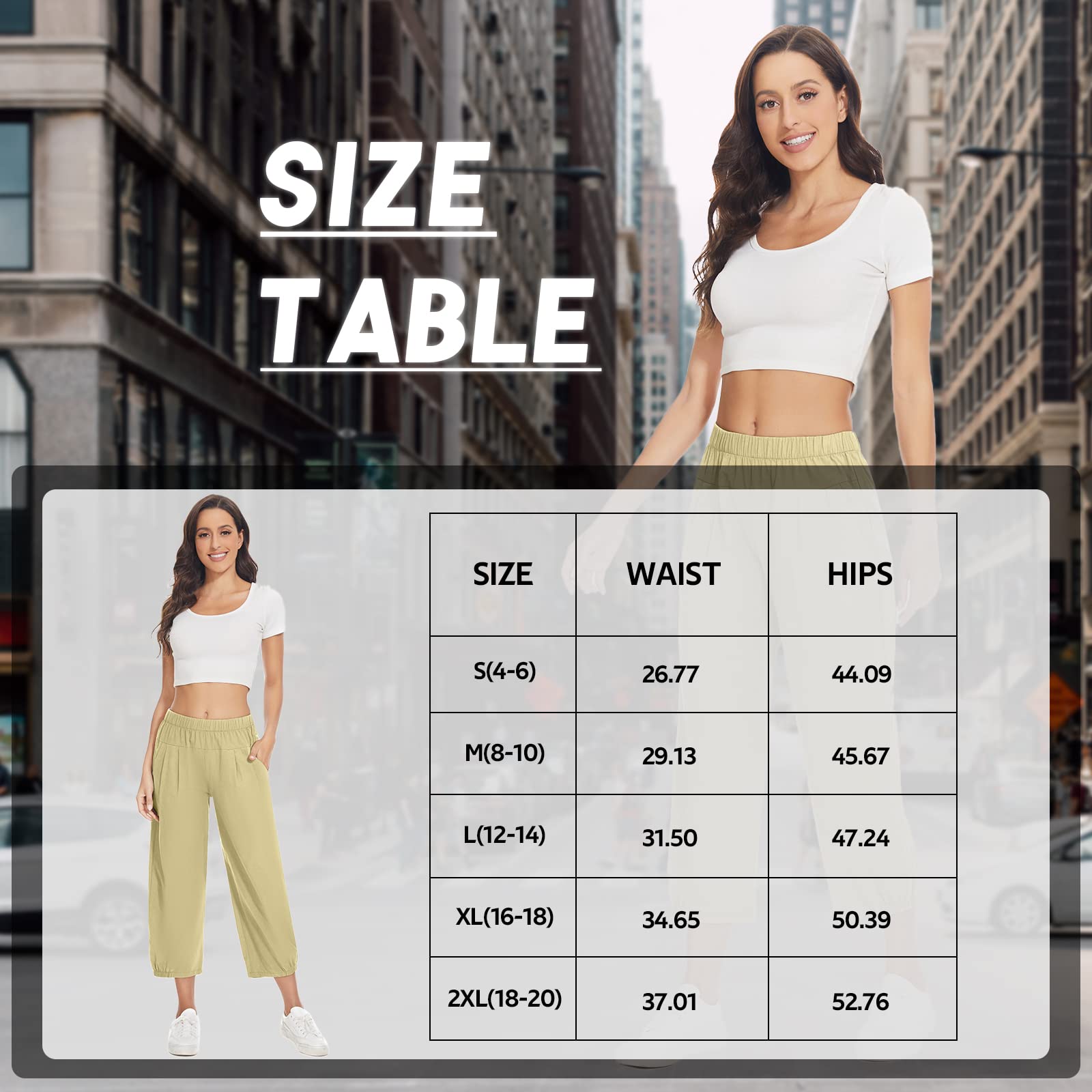 WROLEM Womens Capri Yoga Pants Wide Leg Loose Lounge Capris Sweatpants with Pockets Grey L