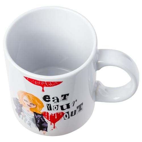 Silver Buffalo Chucky Eat Your Heart Out Scary Ceramic Mug, 20 Ounces