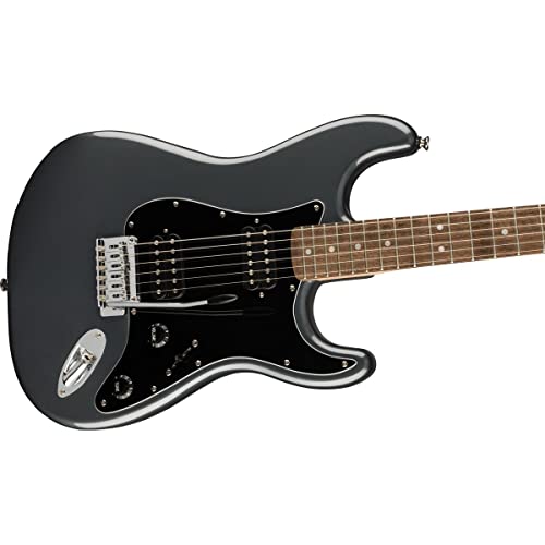 Squier Affinity Series Stratocaster Electric Guitar, with 2-Year Warranty, Charcoal Frost Metallic, Laurel Fingerboard