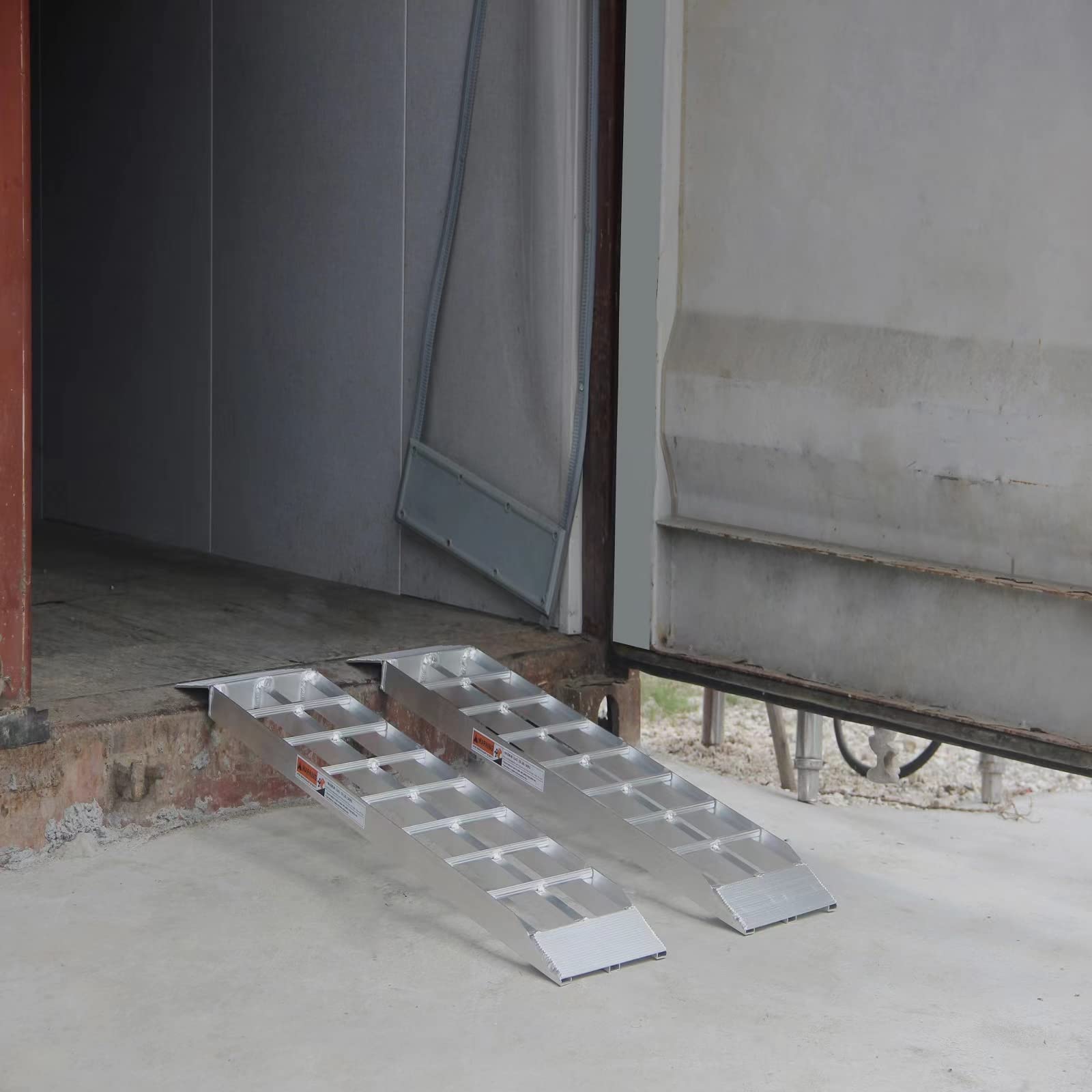 VENDAV Aluminum 2PC Shed Ramps Loading Ramps Mower Ramps for Shed Capacity 1500 Pounds - 8" Wide, 36" Long