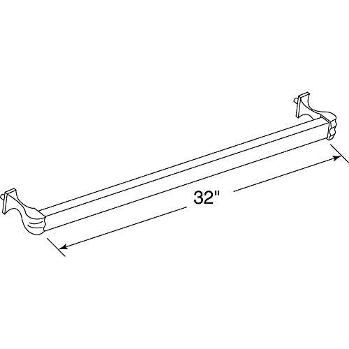 Prime-Line MP6093 Tub Enclosure Towel Bar Kit, 3/8 In. x 3/4 In. x 32 In. Bar, Extruded (Single Pack)