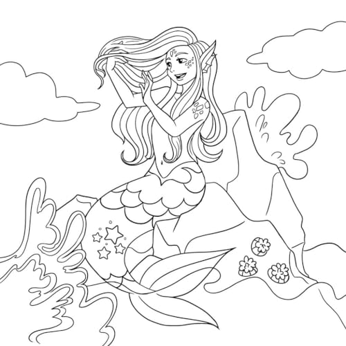 Mermaid Coloring Book: For Kids Ages 4-8, 9-12 (Coloring Books for Kids)