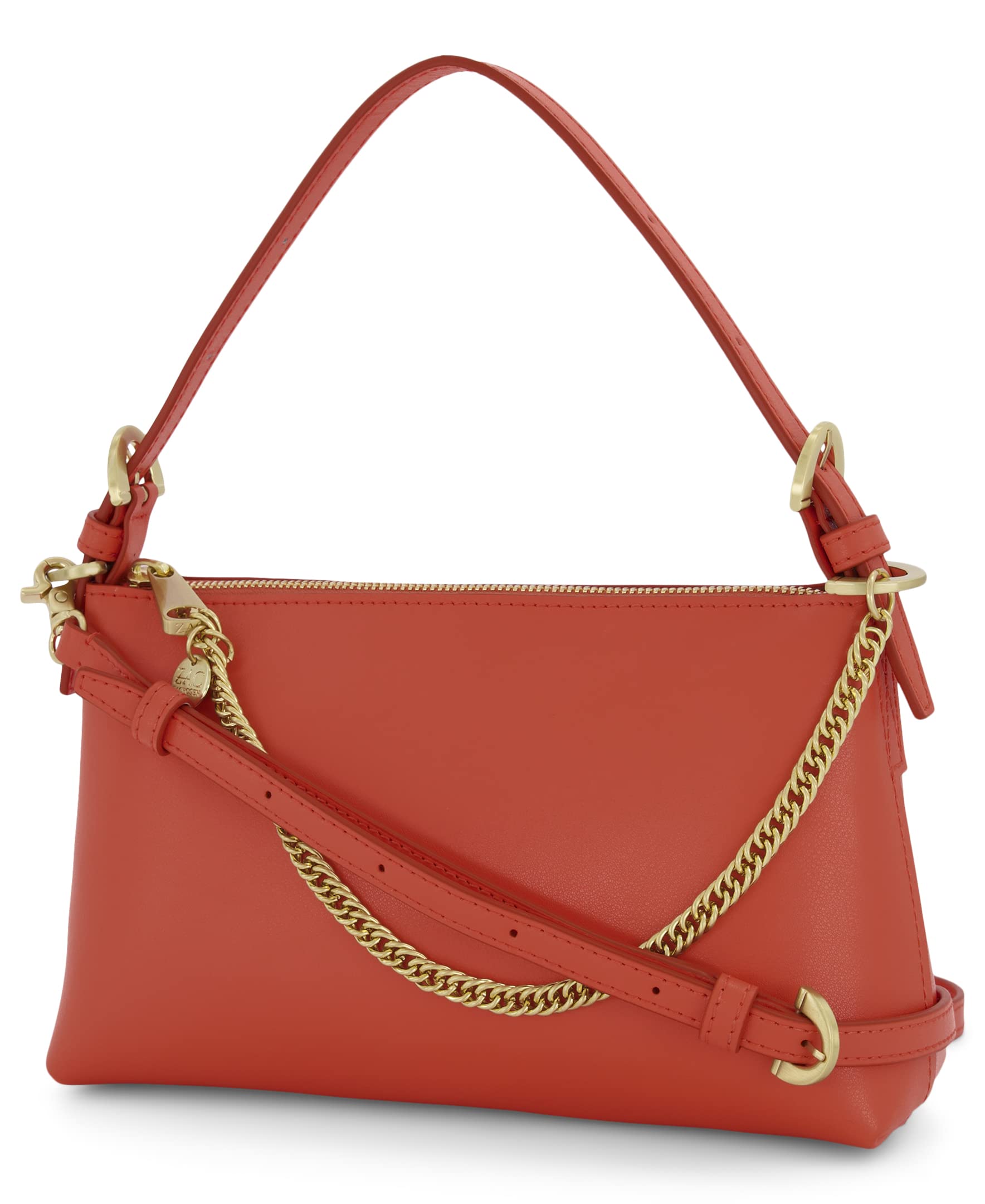 ZAC Zac Posen womens Posen Zip Top Crossbody Bag, Orange Blossom, One Size US