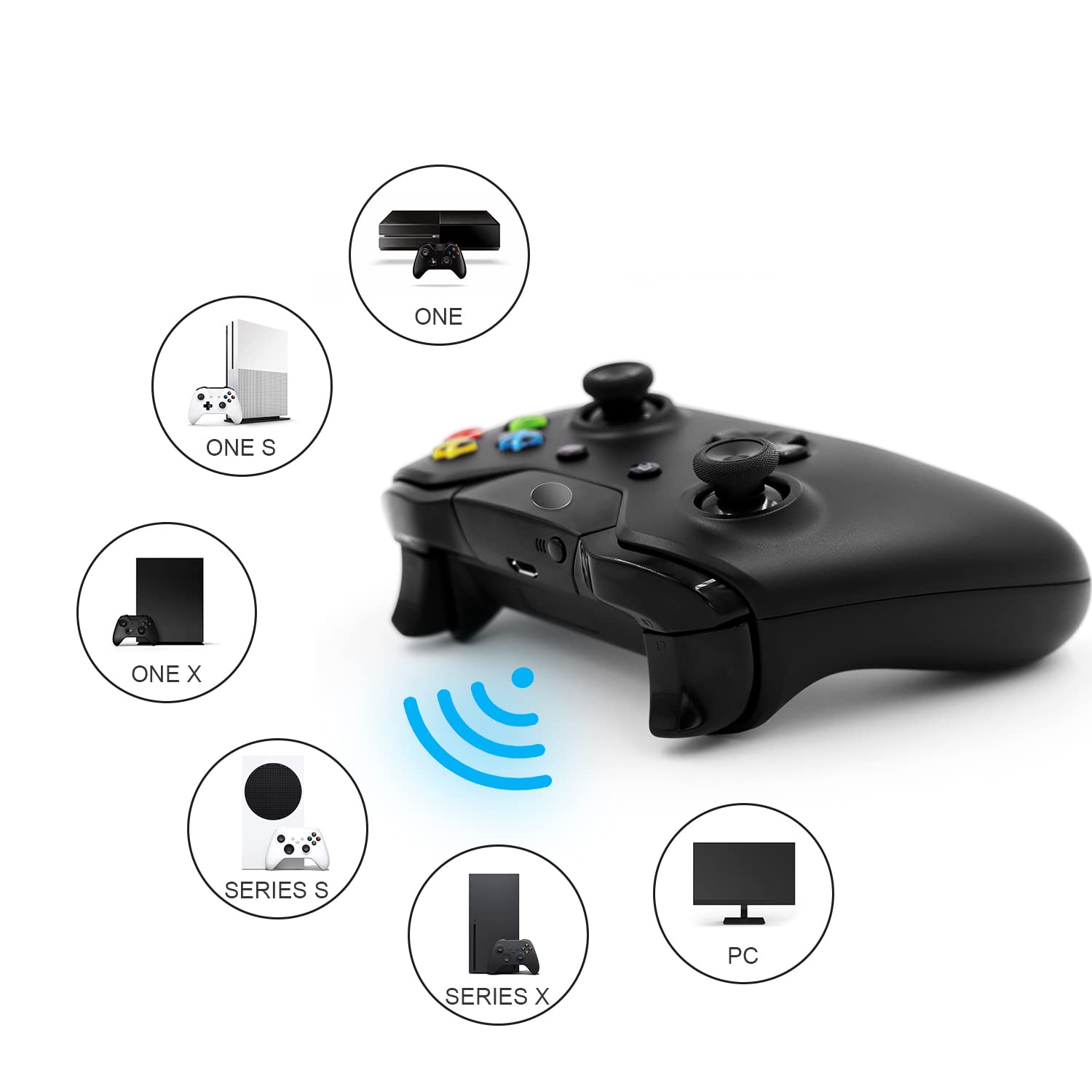 Xbox One Controller,Wireless Controller for All Xbox One Models,Compatible with Xbox One,Xbox One X|S,Xbox Series X|S,PC