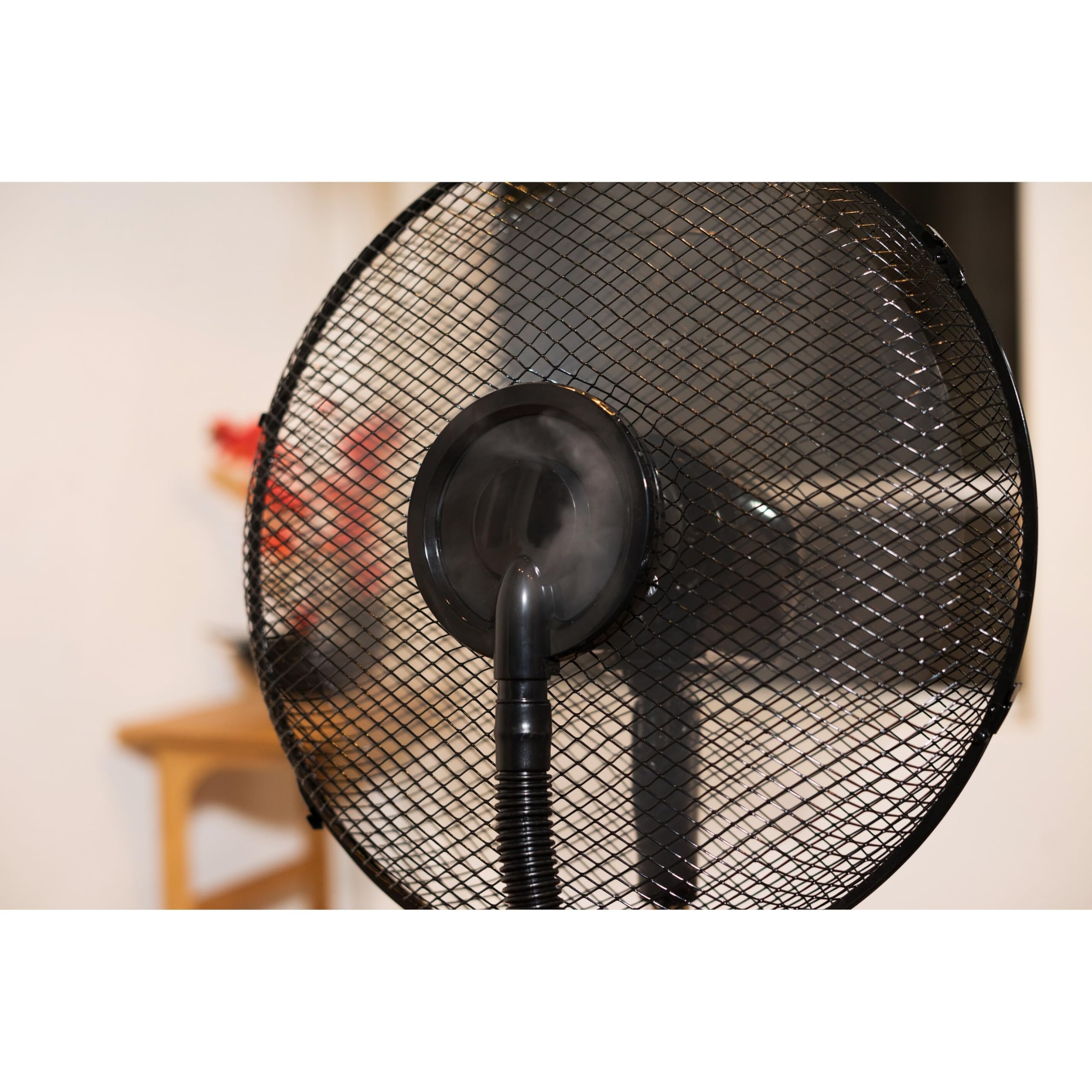 XBrand Black/White Intelligent Cool Mist Standing Oscillating Fan, 47 Inch Height