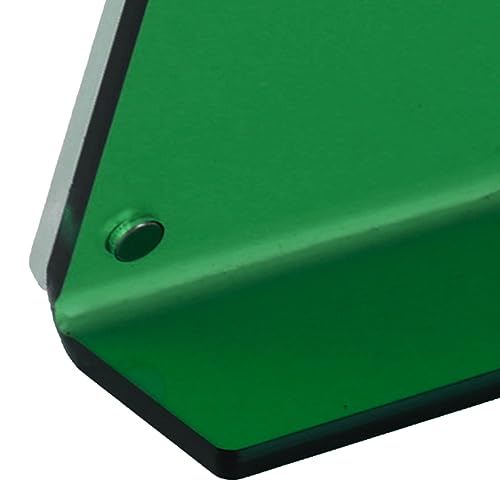 Slanted Back Photo Frame, Self Standing Photo Frame Durable Wide Application for Business Cards for Livingroom (Green)