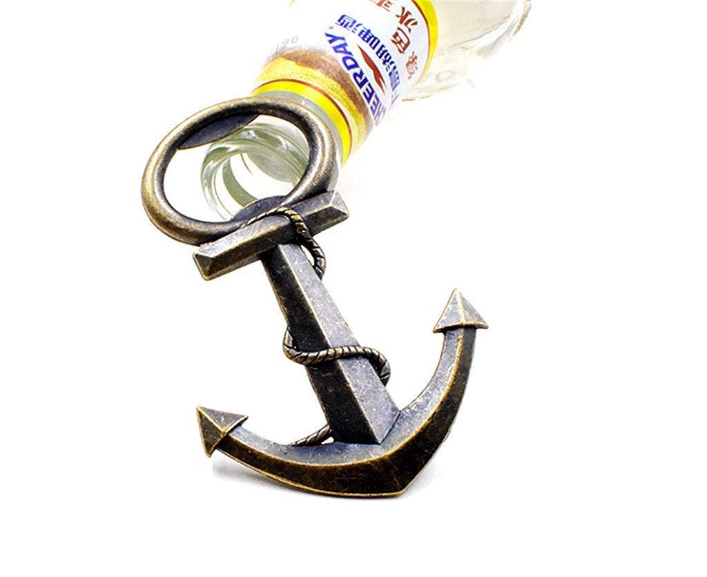 Youkwer 24 PCS Skeleton Nautical Anchor Bottle Opener with Exquisite Packaging for Wedding Party Favors Gift & Decorations (Antique Bronze)