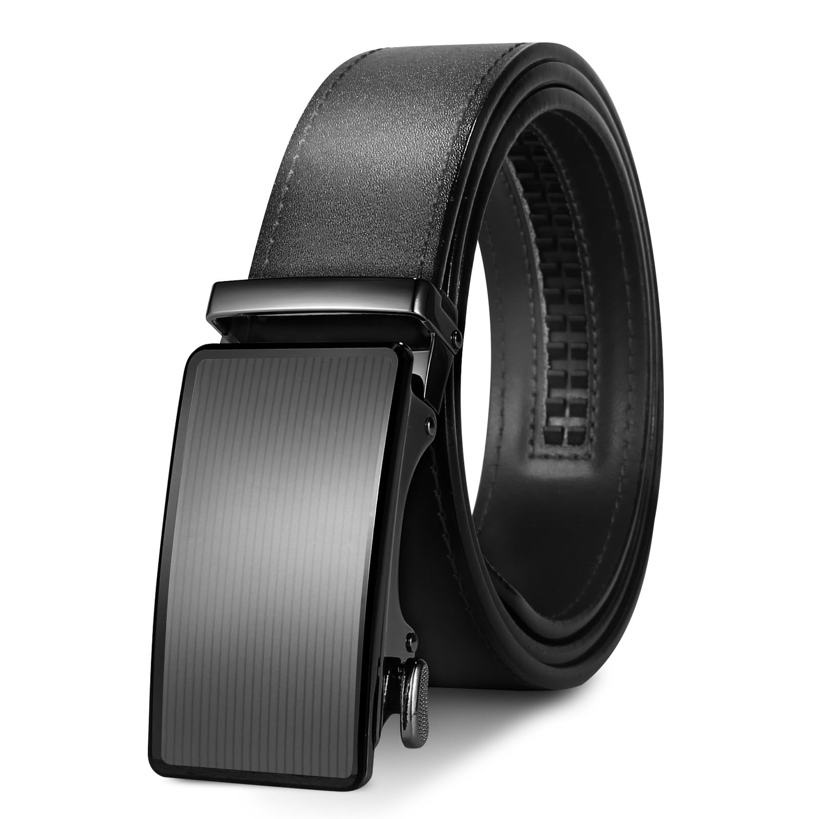 West Leathers Men's Ratchet Belt 100% Italian Cow Leather Belts - Adjustable, Gift-Ready Dress Belts