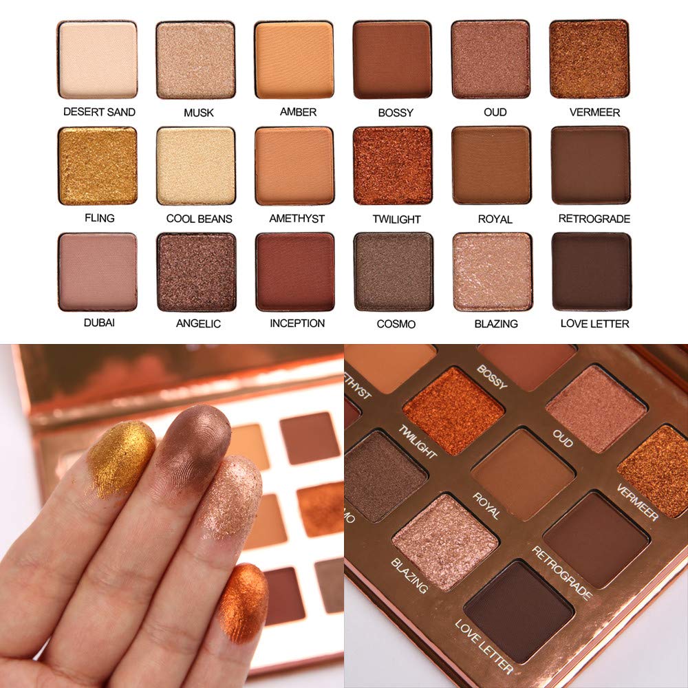 SEPROFE Eyeshadow Palette, Eye Shadow Palette Makeup, Smoky Eye Shimmer Matte Glitter, Eyeshadow Palette for Brown Eyes