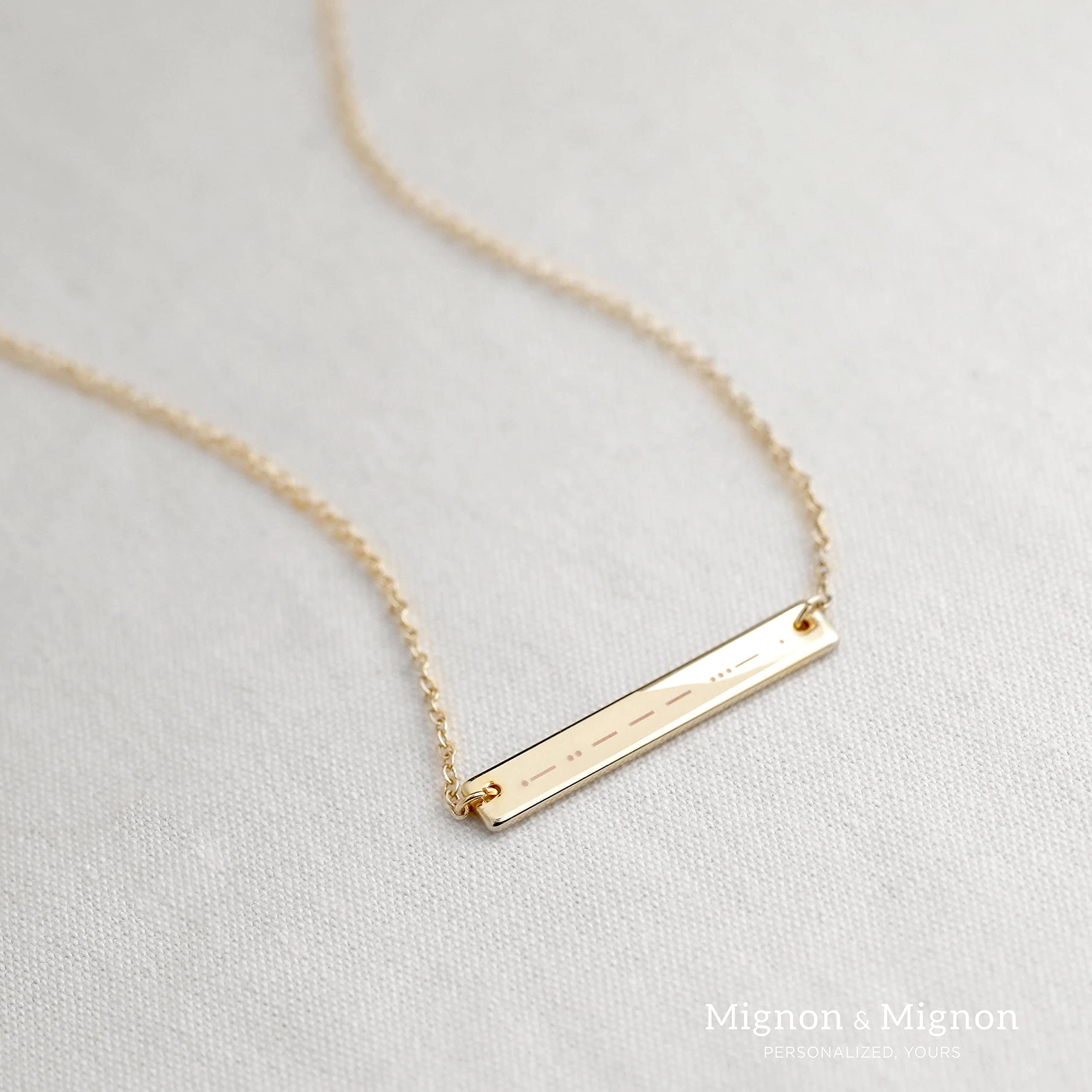MignonandMignon Morse Code Necklace Jewelry Gift Sister In Law High School Graduation - 9N-MC