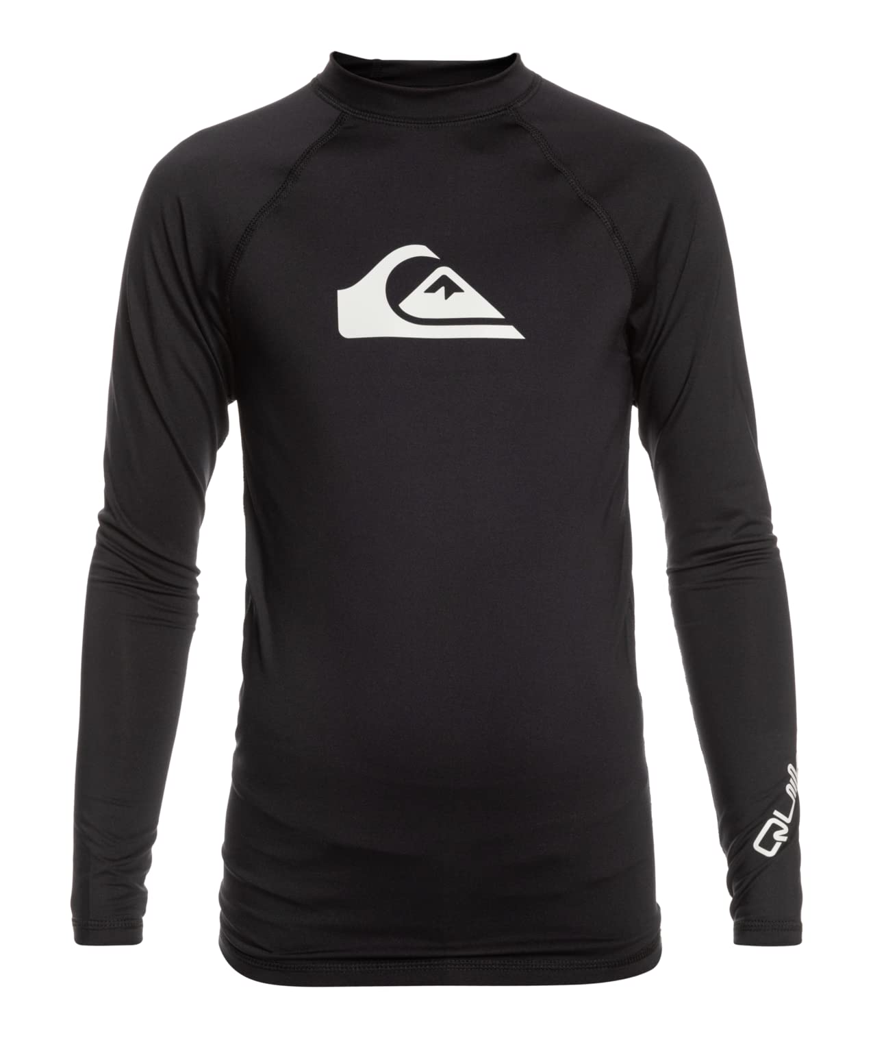 Quiksilver Boys All Time Long Sleeve Rashguard Sun Shirt - Black 222 | X-Small