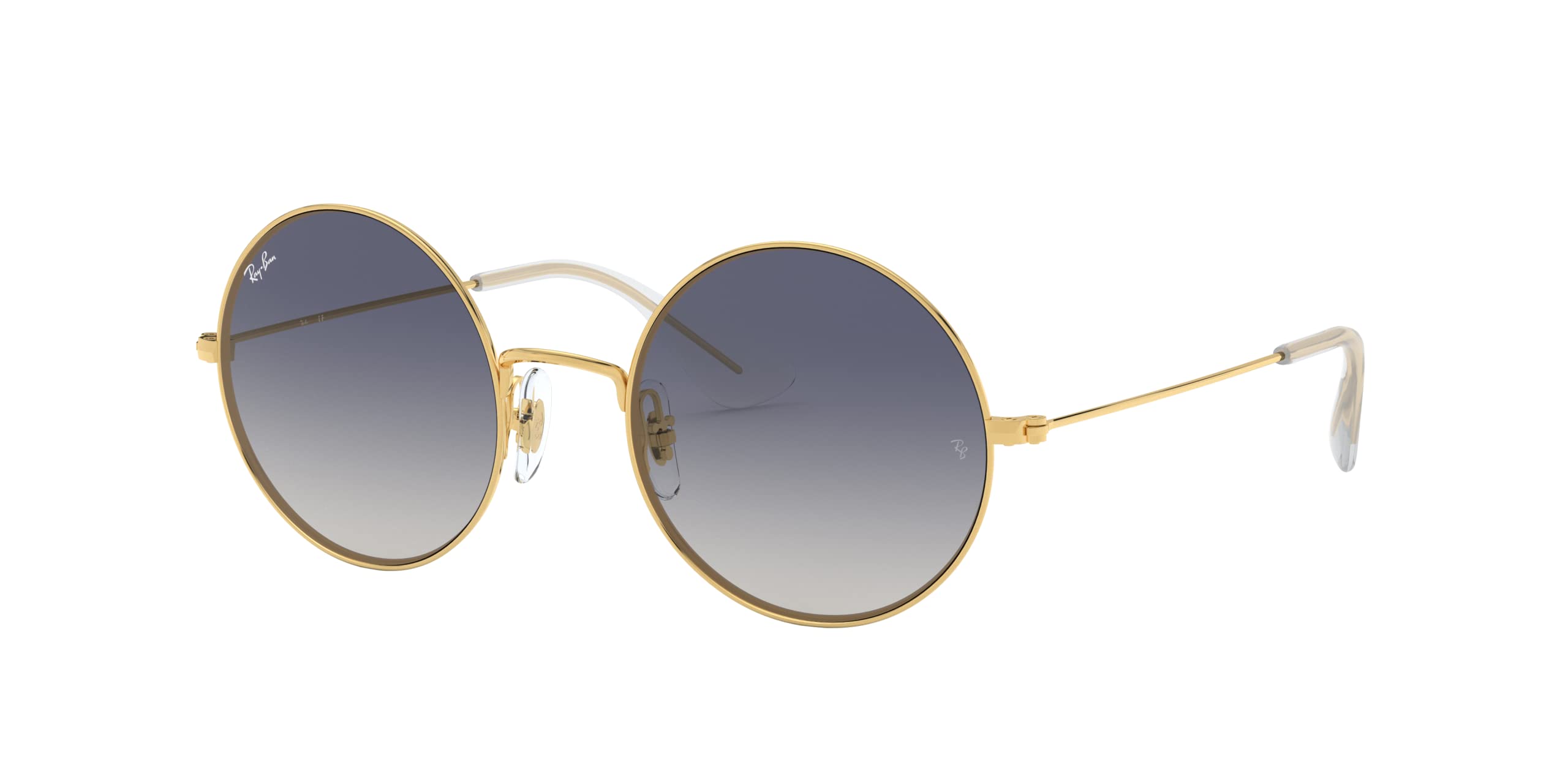 Ray-Ban RB3592 Ja-Jo Round Sunglasses, Gold/Light Brown Gradient Blue, 55 mm