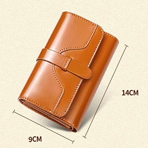 ZCGDP Leather Retro Section Bifold Multi Card Case Wallet with Zipper Pocket Shopping Vacation Credit Card Holder Organizer (Color : White-Patch Five-Pointed star4)