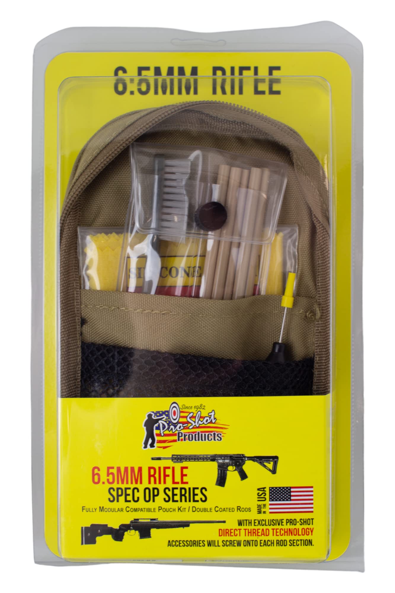 Pro-Shot Products Coyote Coated Rods for 6.5mm in Coyote Tan Pouch