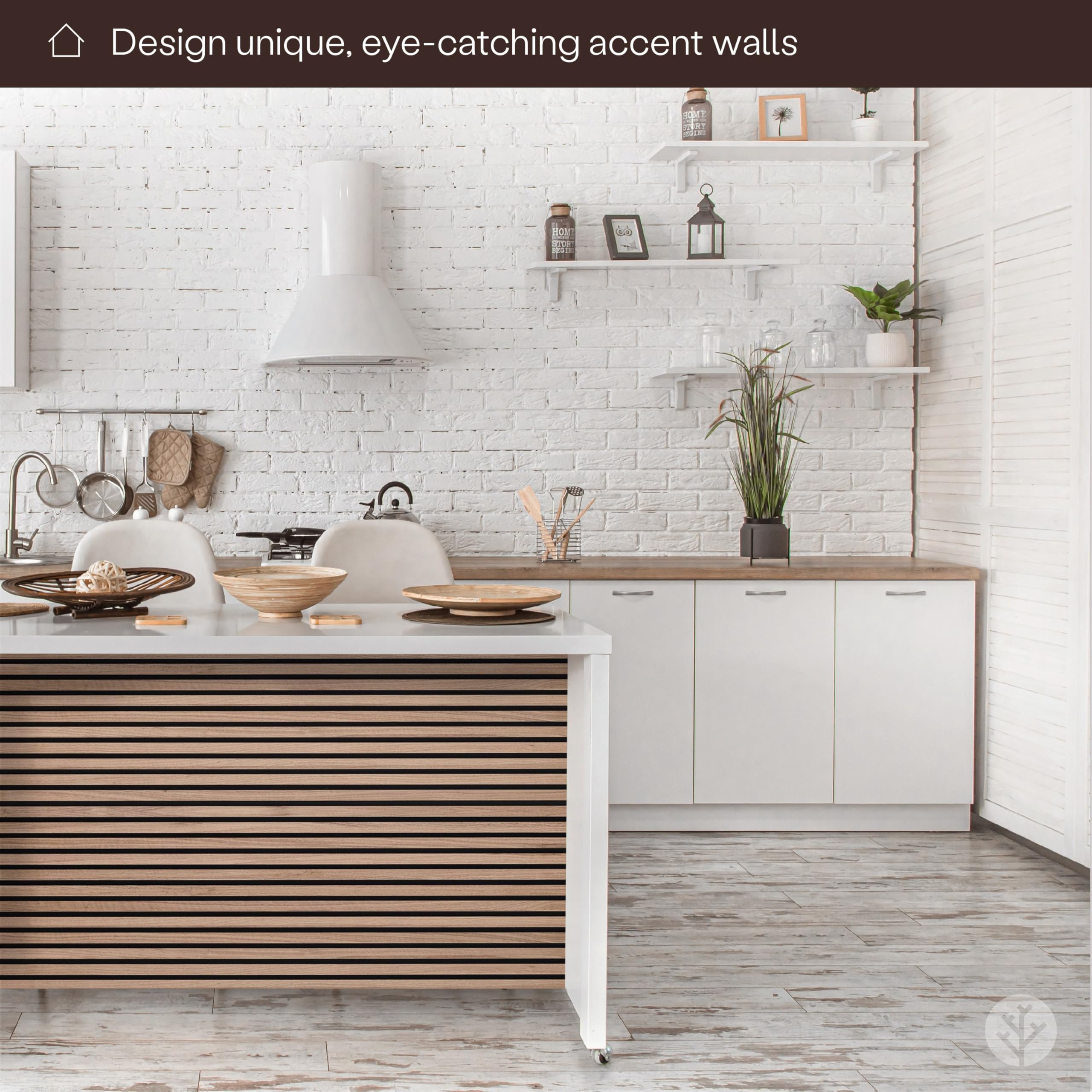 WVH Slatpanel Acoustic Wood Wall Panels (2 x 94.49β x 12.6β, Slatted Oak Veneer)