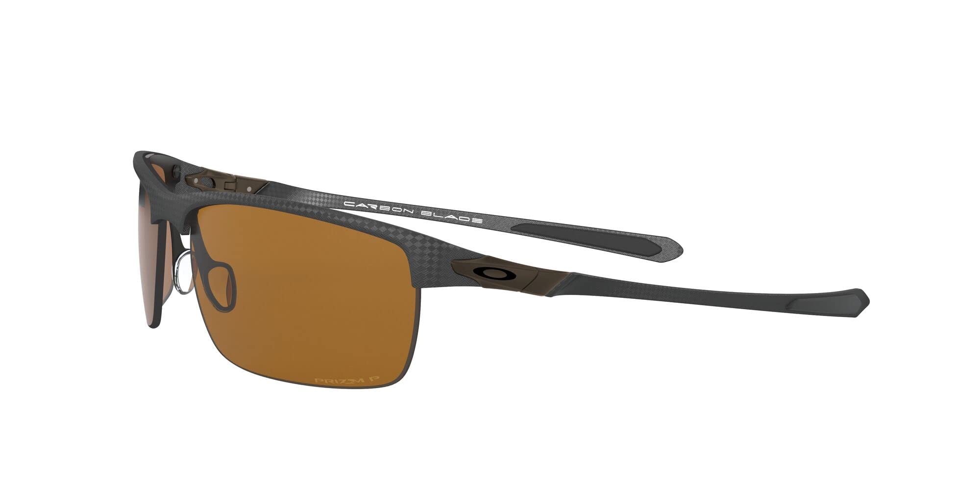 Oakley Men's OO9174 Blade Rectangular Sunglasses, Matte Carbon Fiber/Prizm Daily Polarized, 66 mm