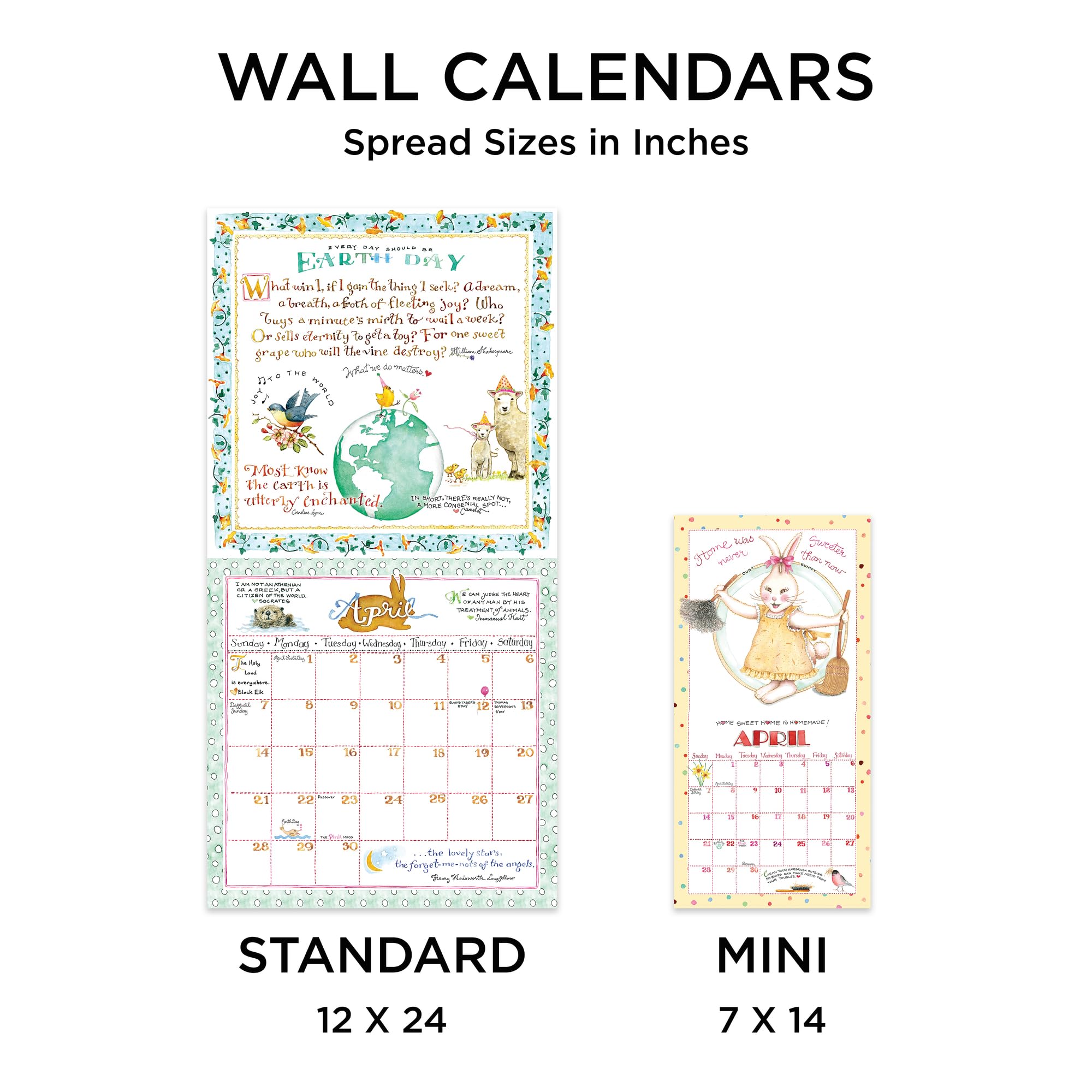 TF PUBLISHING 2024 Susan Branch Wall Calendar | Large Grids for Appointments and Scheduling | Vertical Monthly Wall Calendar 2024 | Home and Office Organization | Premium Matte Paper | 12"x12โ