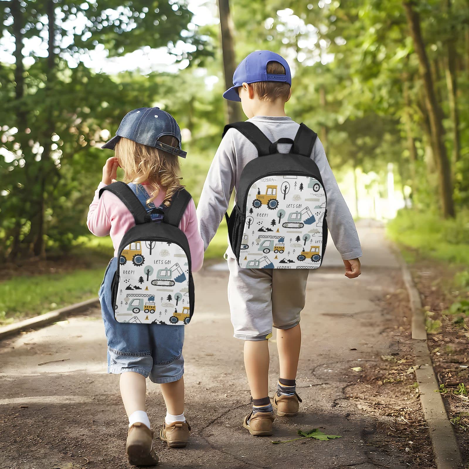 senya Toddlers Backpack Childish Truck Car Bookbag for Kid Aged 3-6 Preschool Kindergarten
