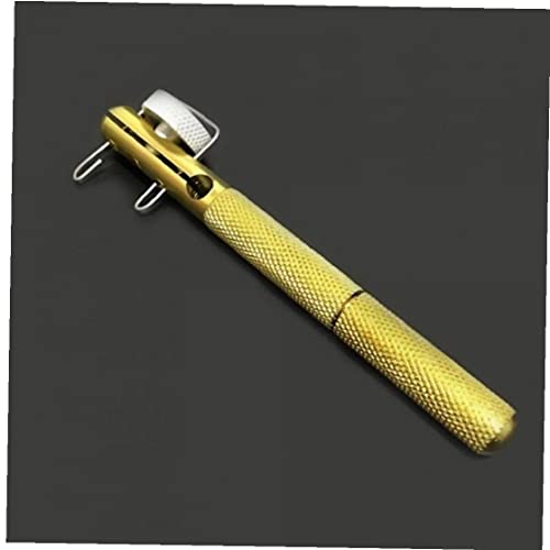 TOSSPER 1pc Fishing Line Knot Tying Tool Metal Fishing Hook Double-Headed Needle Knots Tier Fish Hook Tool Fishing Accessories, Gold