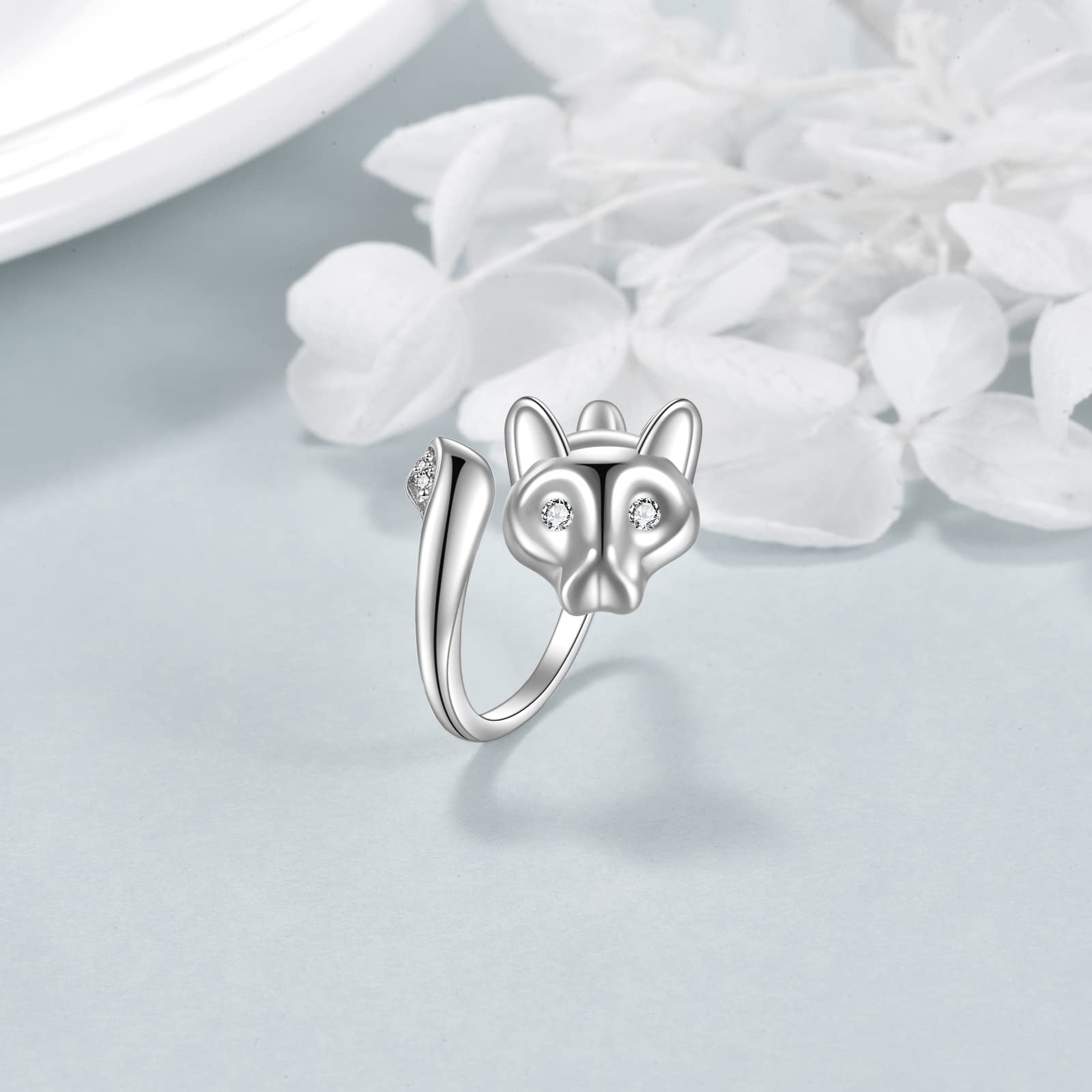 YFN Sunfower Bee Ring Sterling Silver Vintage Adjustable Sunflower Ring Jewelry Gifts for Women