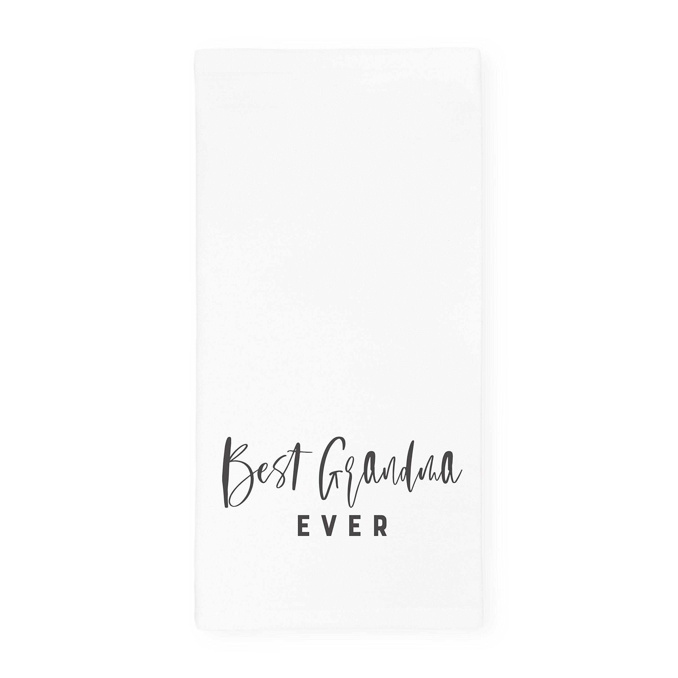 The Cotton & Canvas Co. Best Grandma Ever Soft and Absorbent Kitchen Tea Towel, Flour Sack Towel and Dish Cloth, for Her