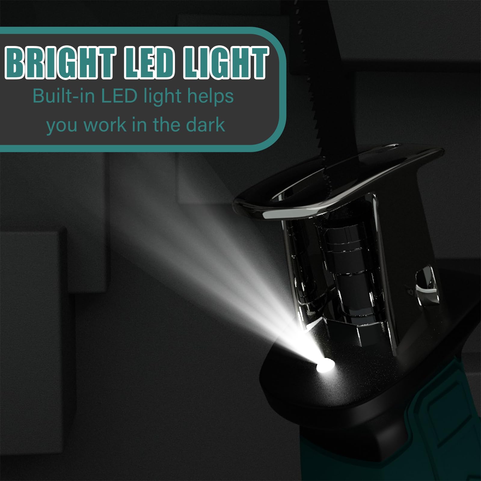 PEDONY Cordless Reciprocating Saw for Makita 18V Battery Powerful Reciprocating Saw with 4 Saw Blades Variable Speed Trigger for Wood/Metal/PVC Cutting (Tool Only)