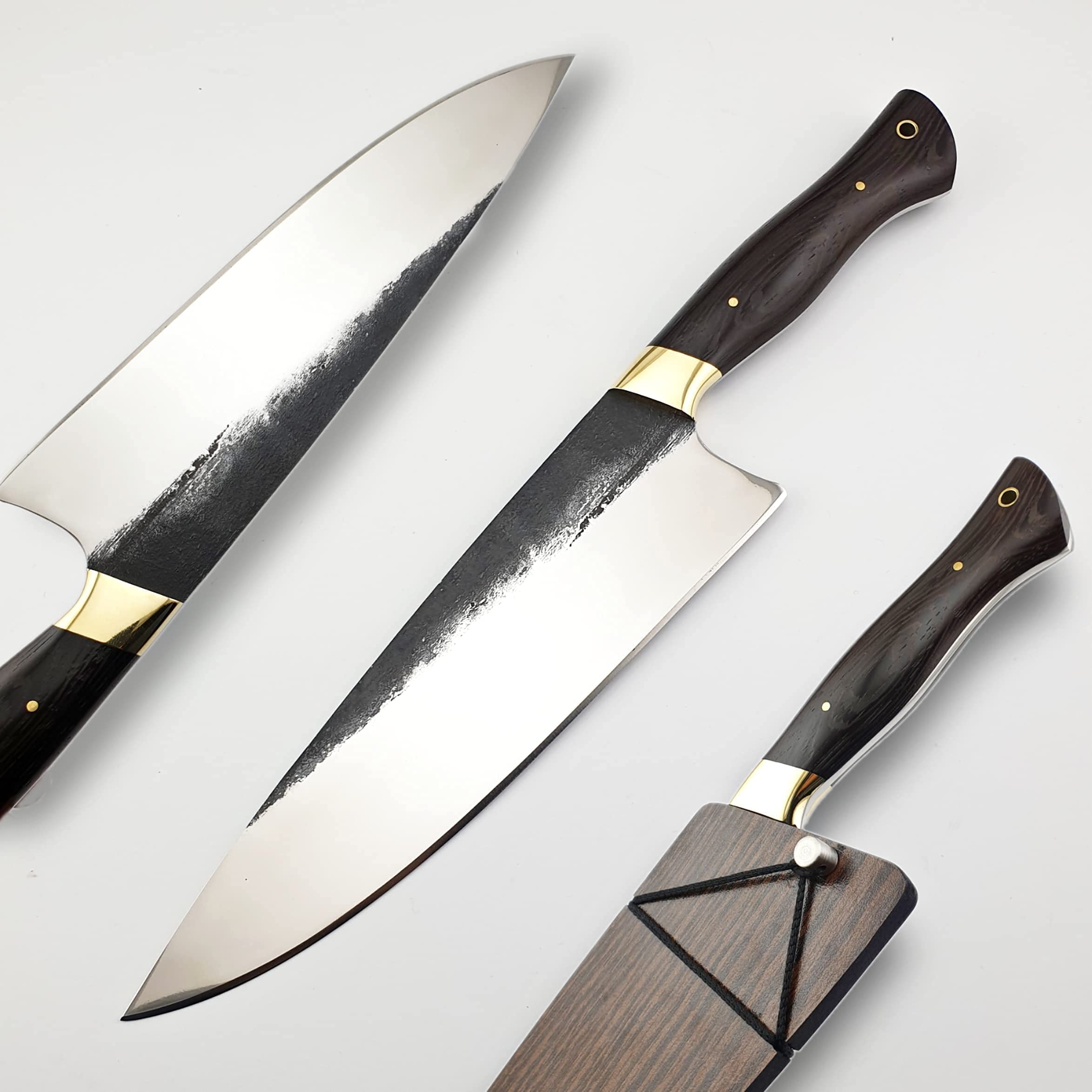 Vetus Multipurpose Chefs Knife with Finger Guard|8 inches 12C27 Stainless Steel Super Sharp Chefs Knives| Ergonomic Wangy Handle Comes With Saya and Gift Box