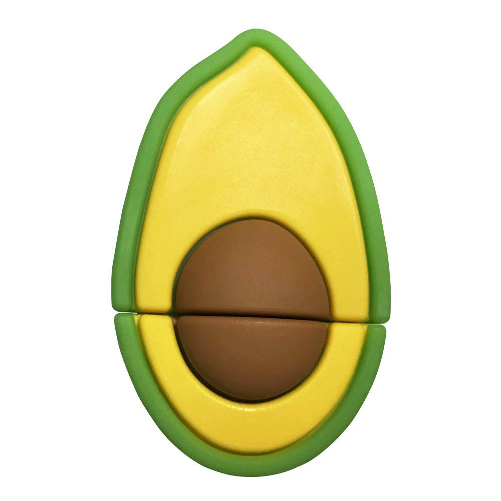 Novelty Cute Cartoon USB 2.0 Flash Drive 16GB Data Storage Memory Stick USB Stick Pendrive Gift (32GB, Avocado)