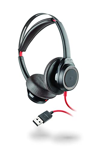 Poly (Plantronics + Polycom) Blackwire 7225 Wired USB-A Headset (Plantronics) - Black - Dual-Ear (Stereo) Computer Headset - Connect to PC/Mac via USB-A - Active Noise Canceling