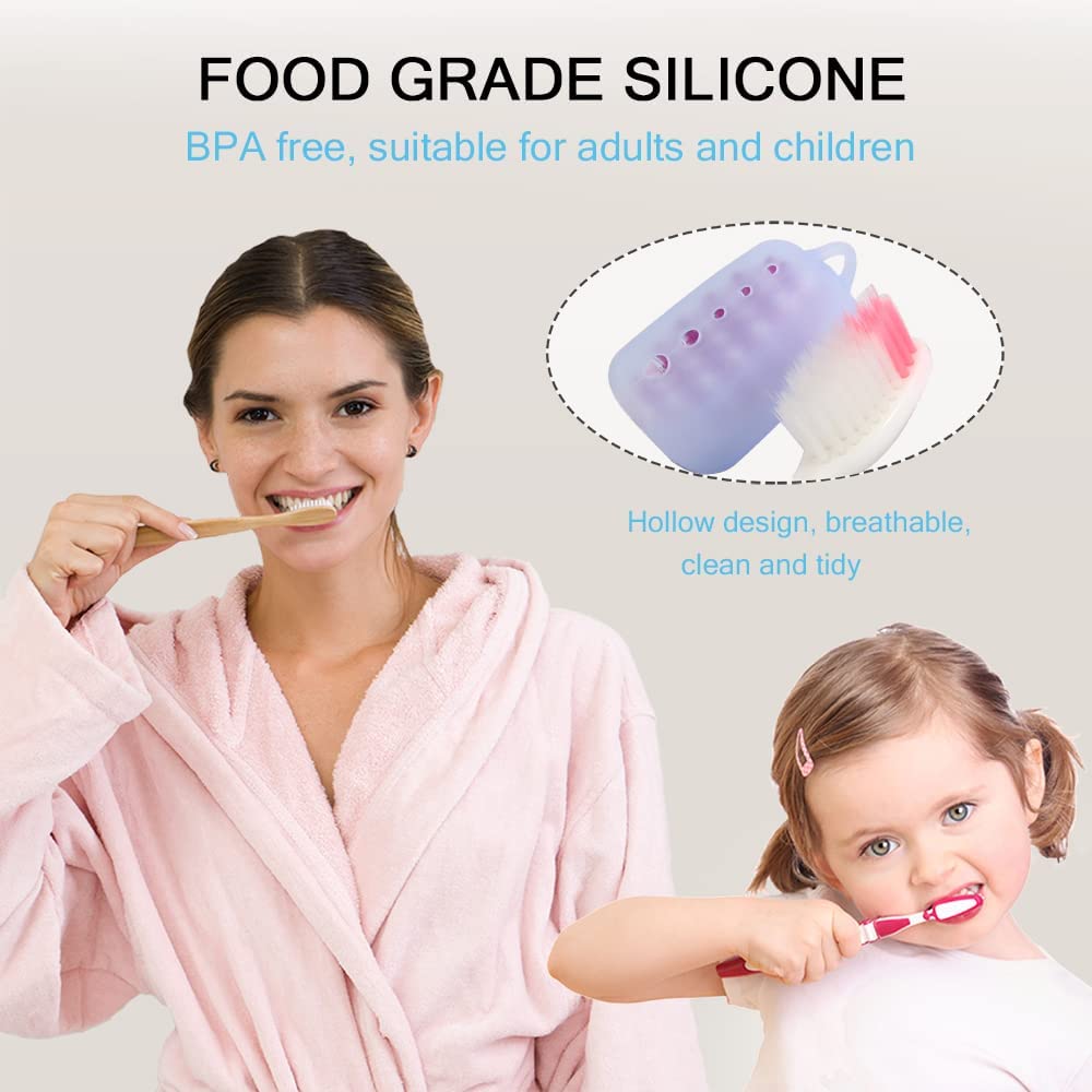 V-TOP 20 Pack Toothbrush Covers + 5 Pack Silicone Toothbrush Covers