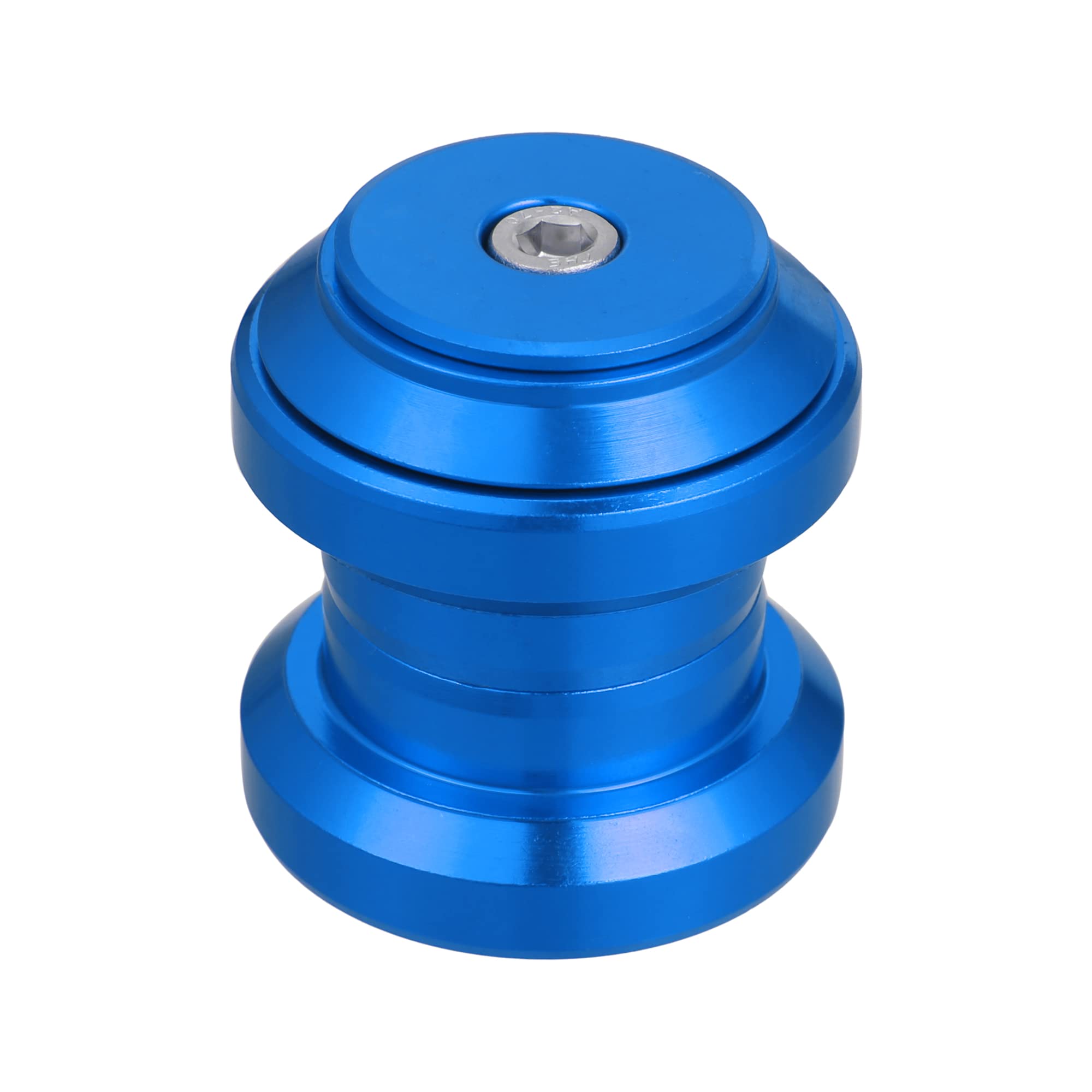 X AUTOHAUX 34mm 1-1/8" Threadless Bicycle Headset Combo Bike Threadless External Headset Sealed Cartridge Bearings MTB Road Headset with Top Cap Blue