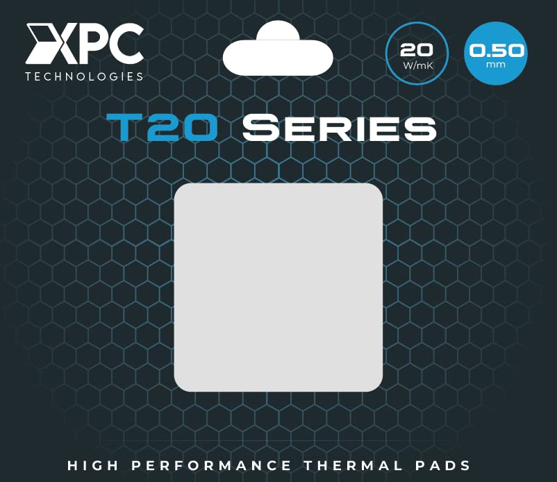XPC High Performance 20W/mK Thermal Pad T20 Series, 100 x 100mm, White, 0.5mm to 3.5mm Thickness, Non-Conductive for GPU, Electronics, Computer Parts (1.50mm)